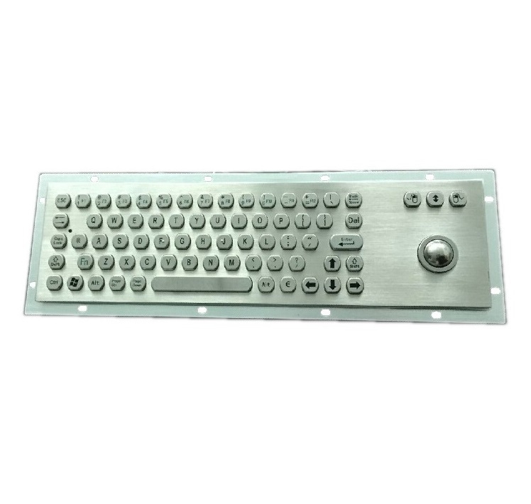 IP67 waterproof stainless steel kiosk keyboard with integrated ...