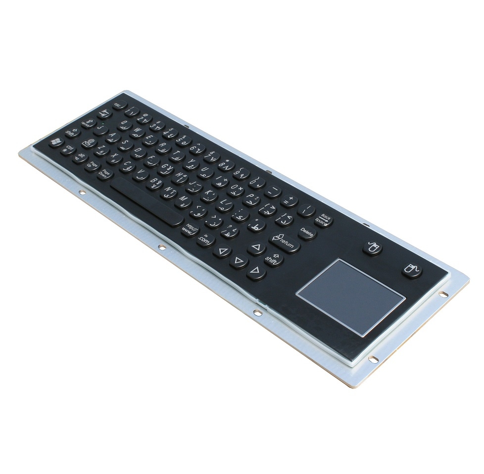 IP65 waterproof stainless steel kiosk keyboard with integrated touchpad
