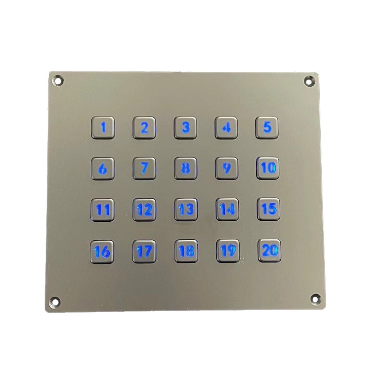 IP67 waterproof backlight stainless steel kiosk keypad, numeric keypad..