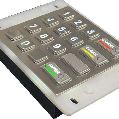 IP67 waterproof backlight stainless steel kiosk keypad, numeric keypad..