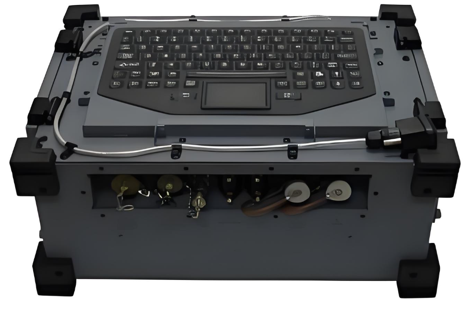 IP65 military silicone keyboard with integrated toupad mouse.
