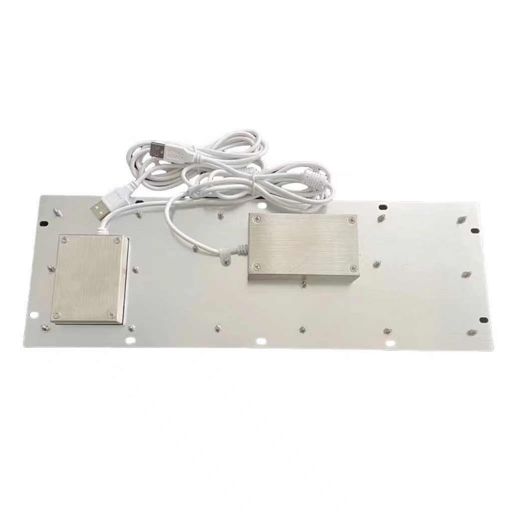 IP67 waterproof stainless steel console keyboard with integrated touchpad
