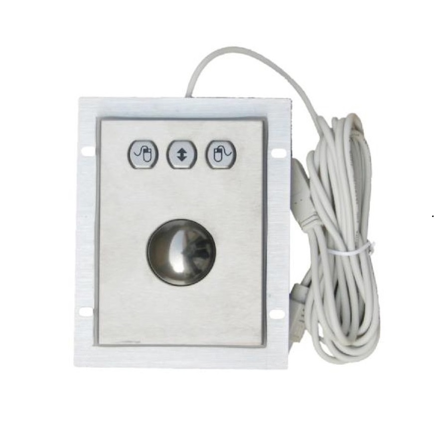 IP67 38.0mm panel mounted trackball, marine trackball.