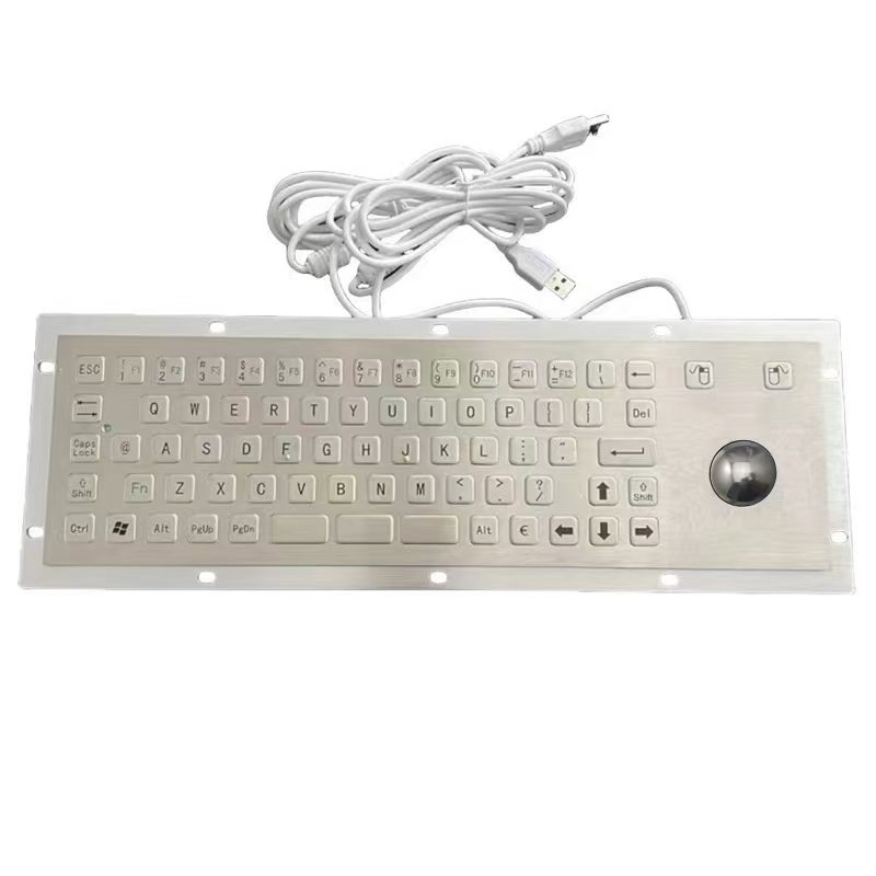 IP67 waterproof stainless steel panel mount keyboard with integrated ...