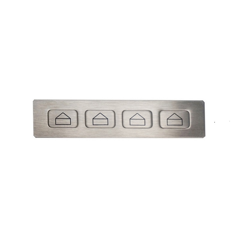4 keys IP67 industrial stainless steel functional keypad.