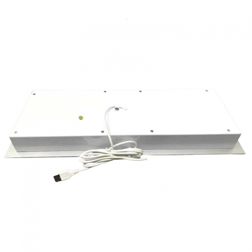 IP67 panel mounted membrane keyboard with integrated 50.0mm trackball mouse