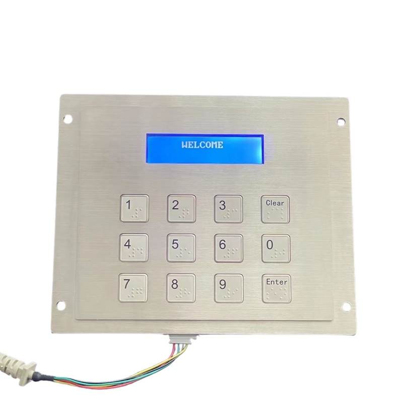 IP67 industrial stainless steel LCD braille keypad for gas station in ...