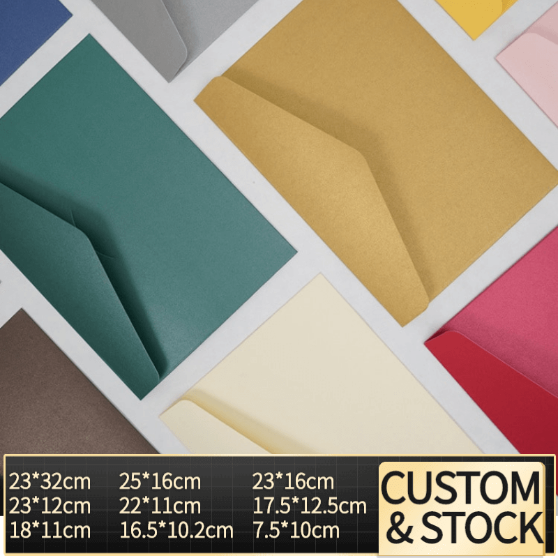 Custom Gold Foil Paper Envelope 9 Sizes- The Best Custom Packaging Printing