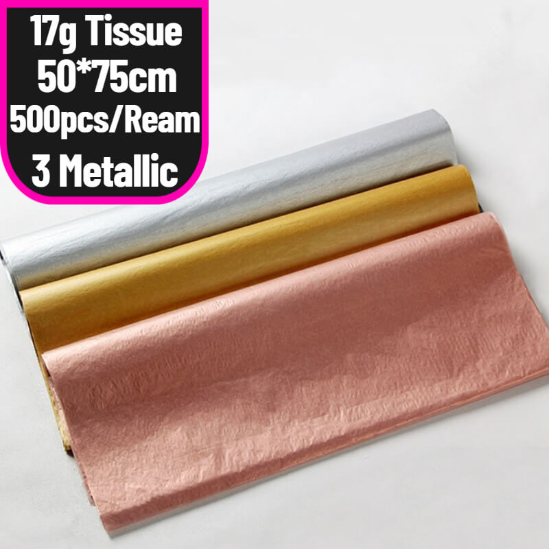 Stock Metallic Tissue Paper Gift Wrap Packaging Wrapping