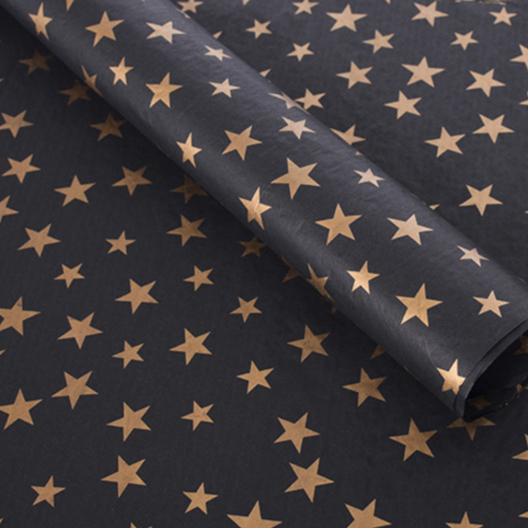 Custom 18gsm Black Tissue Paper With Logo Printing Gift Wrapping