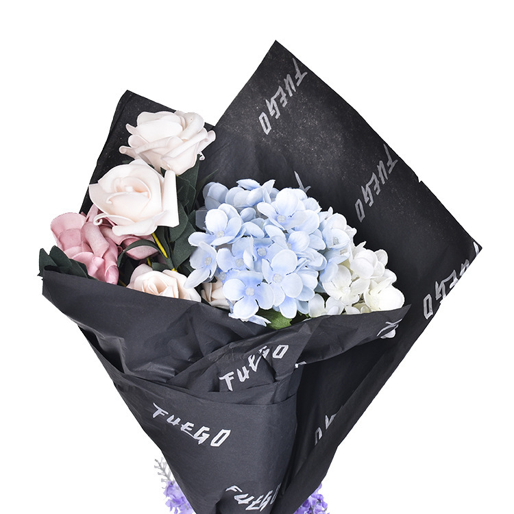 Custom 18gsm Black Tissue Paper With Logo Printing Gift Wrapping