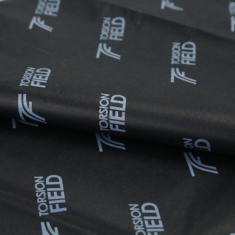 Custom 18gsm Black Tissue Paper With Logo Printing Gift Wrapping