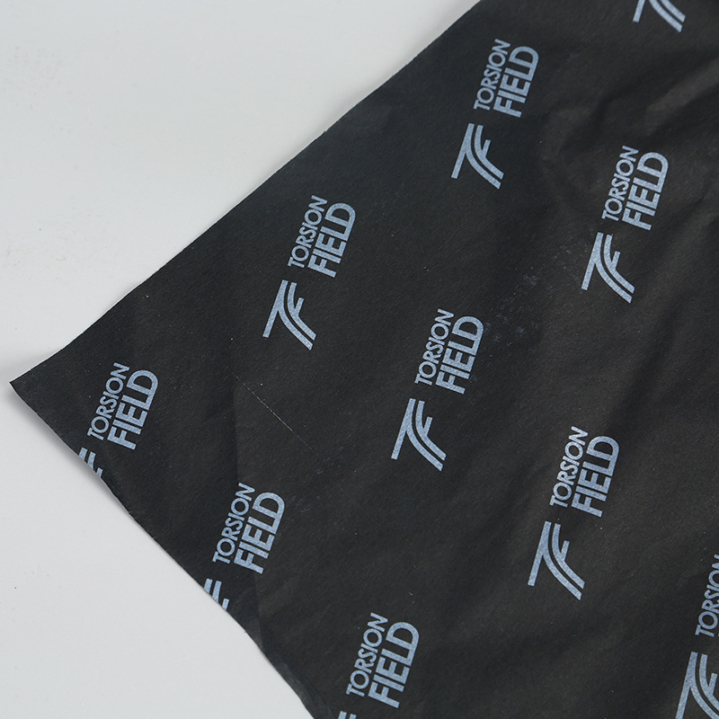 Custom 18gsm Black Tissue Paper With Logo Printing Gift Wrapping