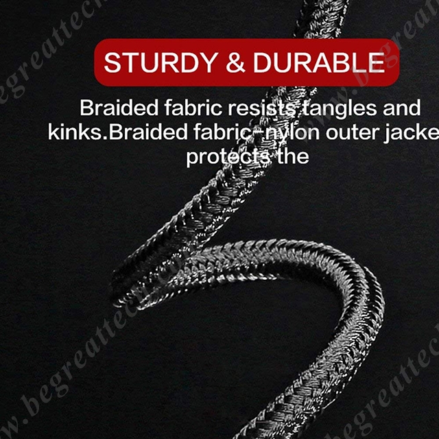 New LED Metal Silk Braided Sync Charge USB Cable Cord For iPhone ...