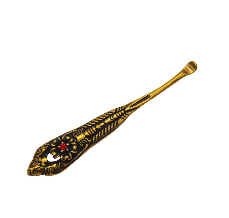 Brass snuff spoon three options