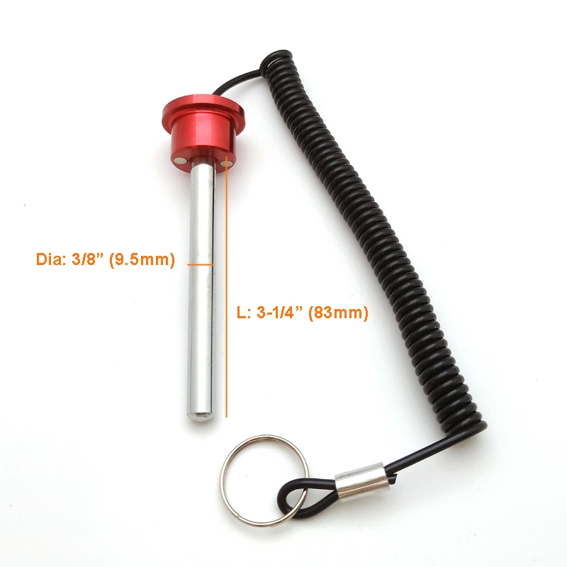 3/8" * 3-1/4"L(83mm)Alumunim Magnetic weight stack pin with lanyard ...