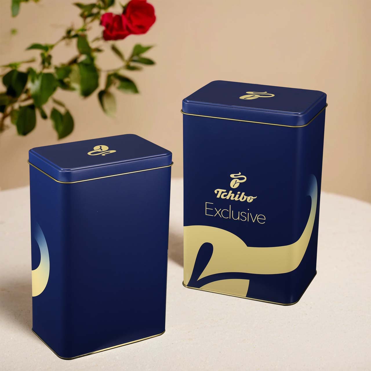 Rectangular Dark Blue Tinplate Food Storage Tin Box with Glossy Finish ...