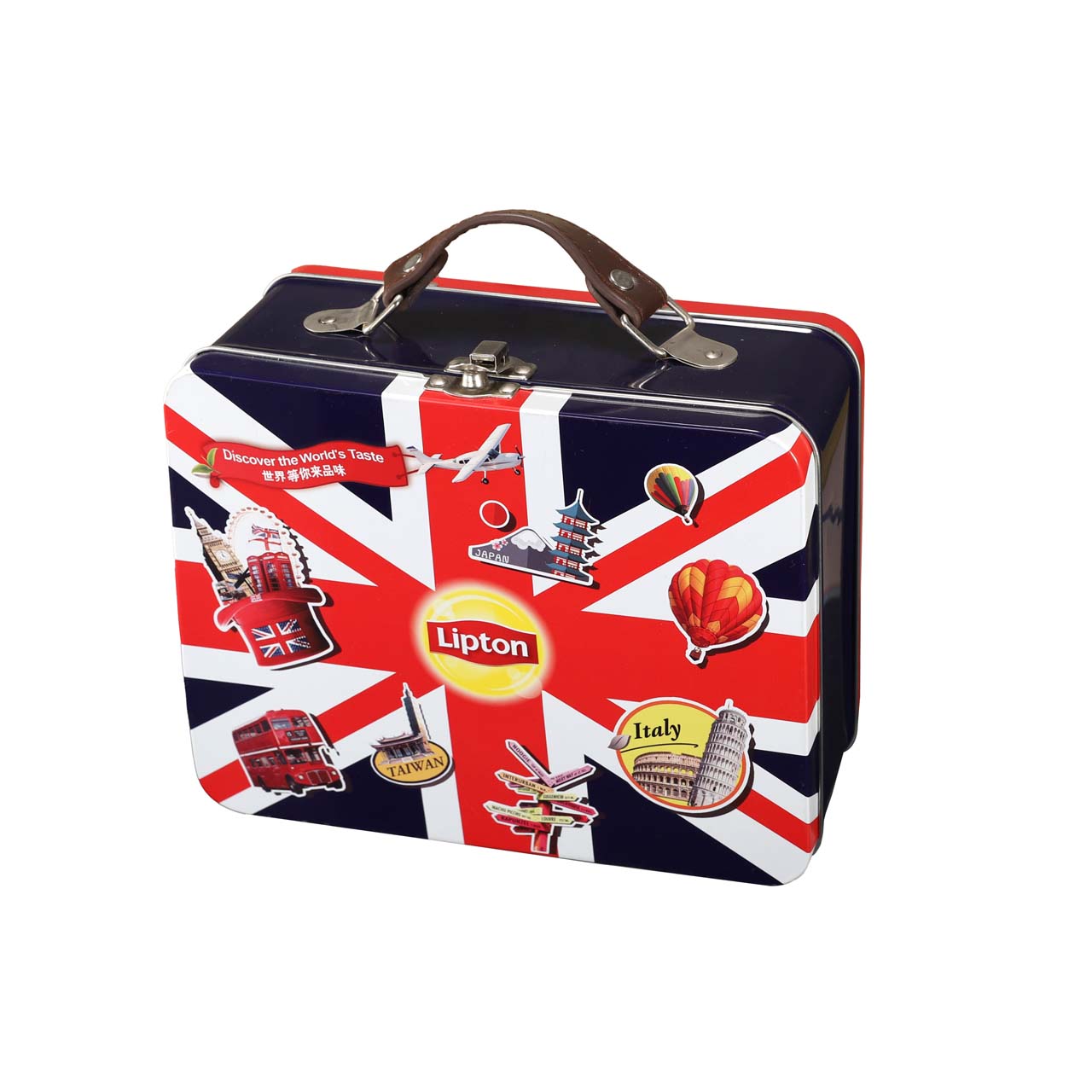 Factory Direct Custom British Style Metal Lunch Box with Handle and ...
