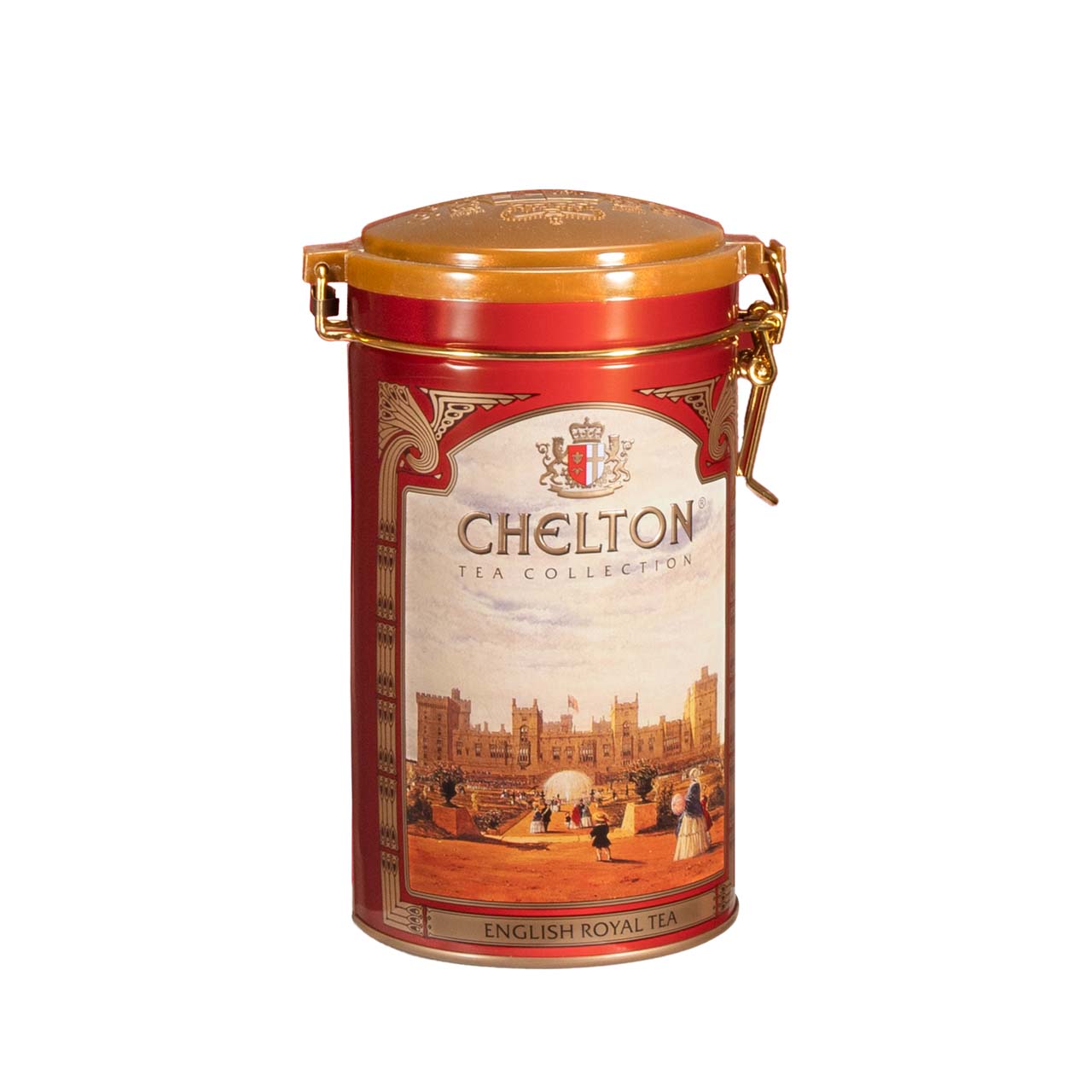 Luxury Round Tea Tin Box with Royal Design for Premium Tea Packaging