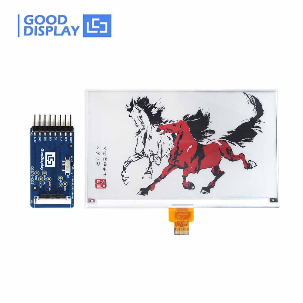 7.5 inch Large three colors red e-paper display higher resolution