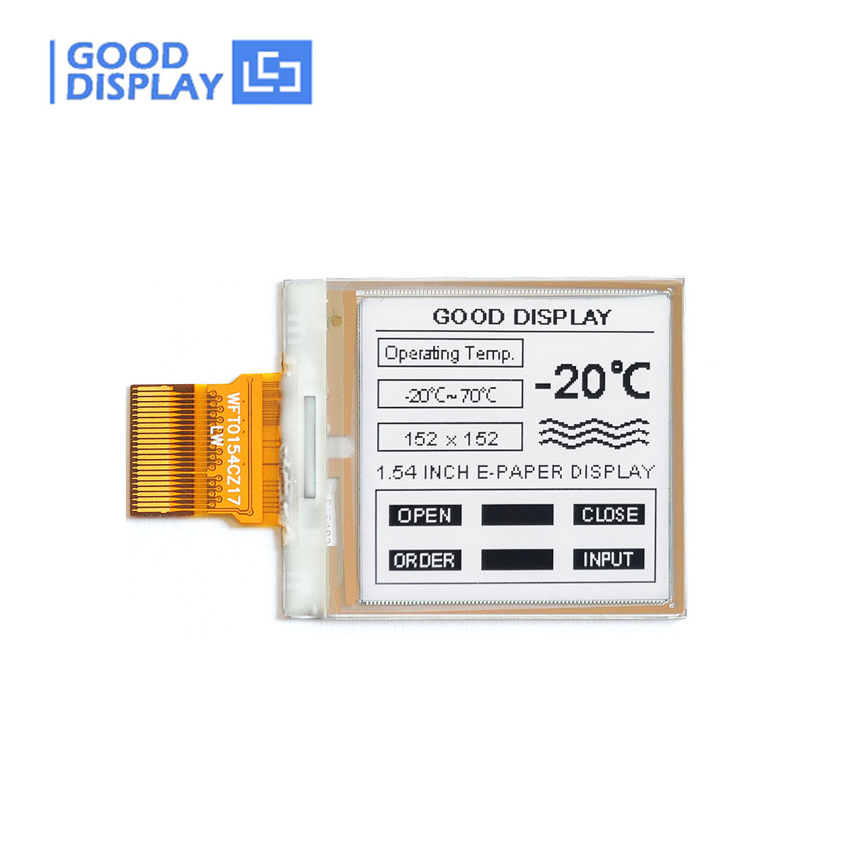 1.54 Inch E-Paper Display,152x152 Resolution High Contrast Radio With Adapter Board E-Ink Screen ...