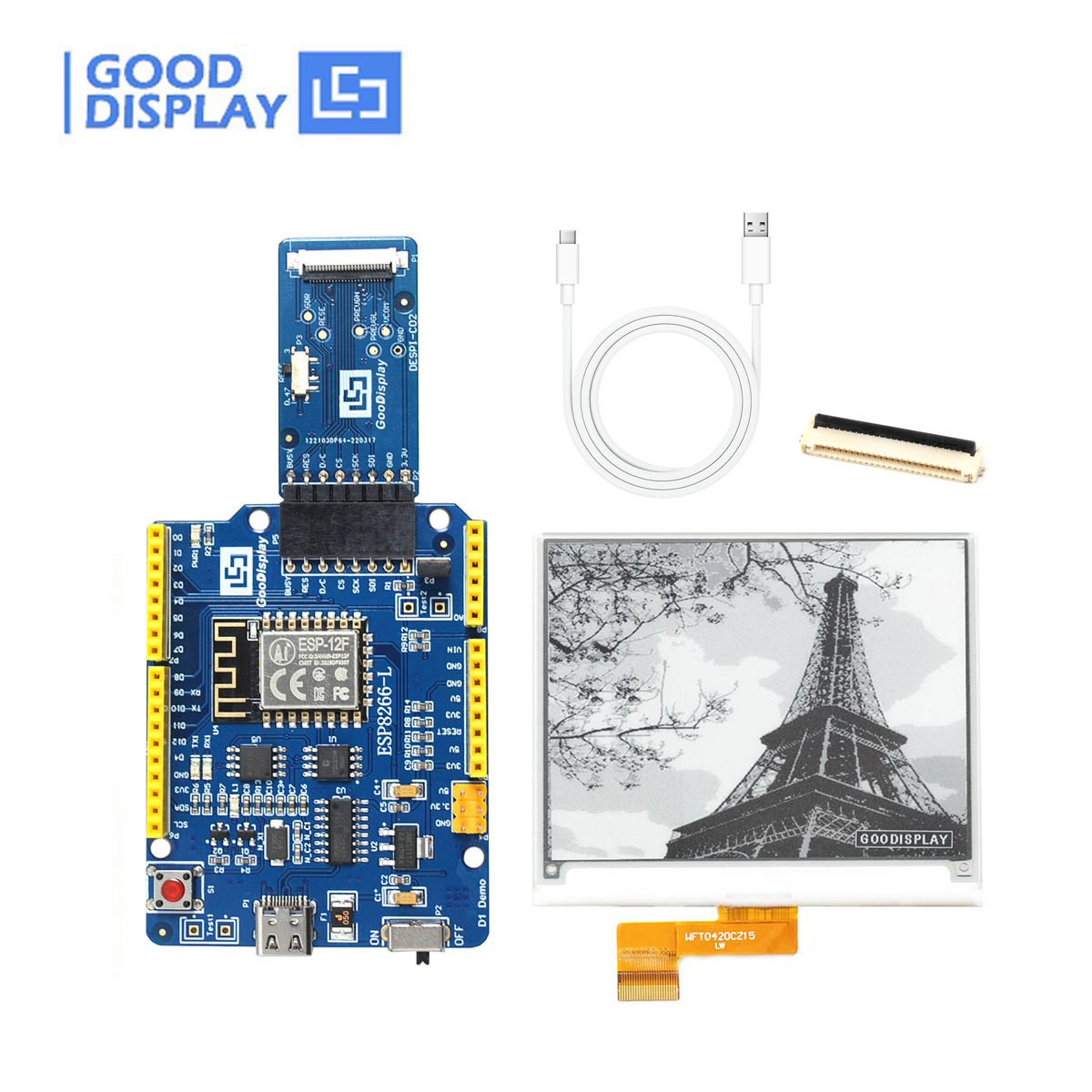 4.2 inch e-ink panel SPI interface buy e-paper display e-paper display