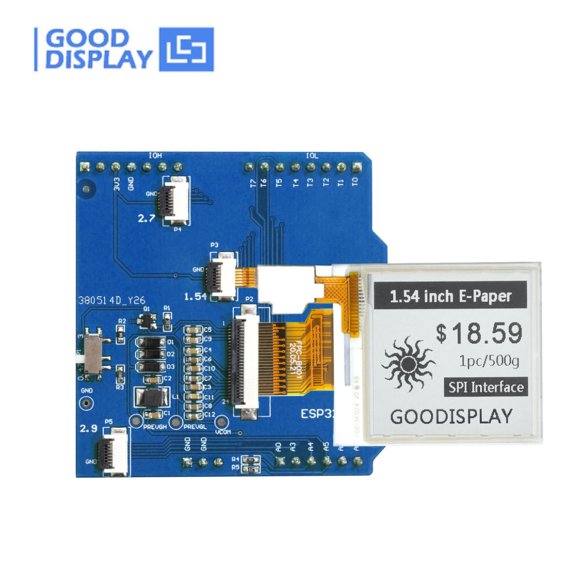 1.54 inch E-paper Display 200x200 Resolution Partial Screen Update ...