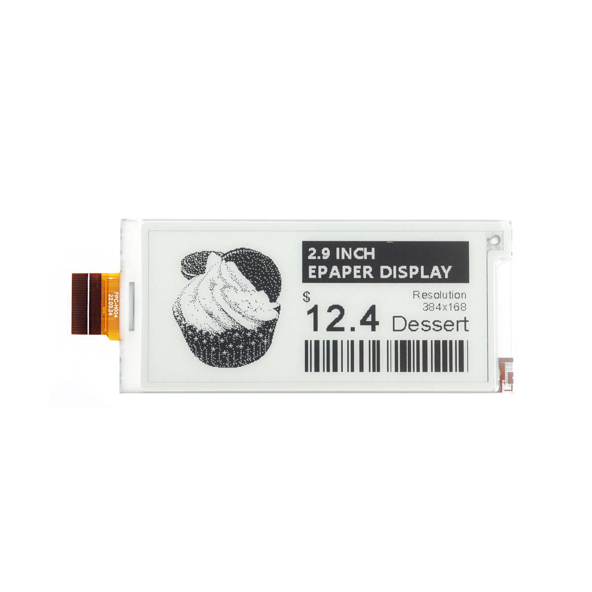 2.9 inch e-paper display fast update high resolution 384x168, GDEY029T71H