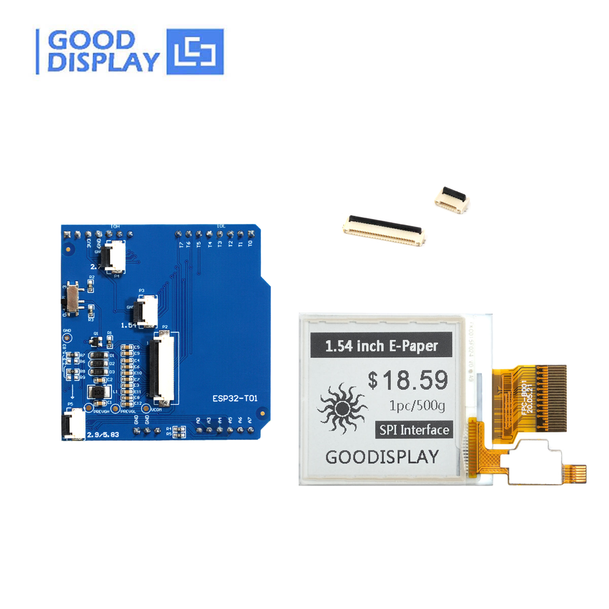 1.54 inch touch eink epaper 200x200 resolution square display with ...