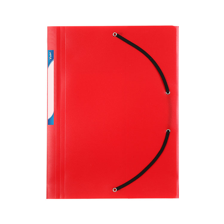 Elasticated 3 Flaps Folder with Spine Label, Opaque, PP A4,Elasticated ...