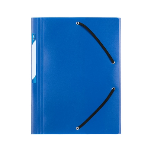 Elasticated 3 Flaps Folder with Spine Label, Opaque, PP A4,Elasticated ...