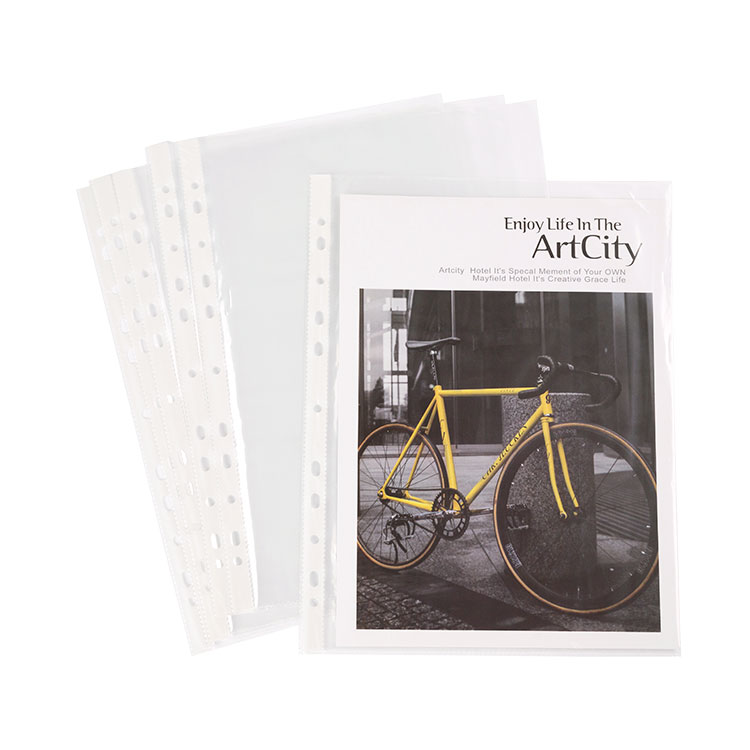 Sheet Protectors, Glass Clear, PP A4,Binder Pockets