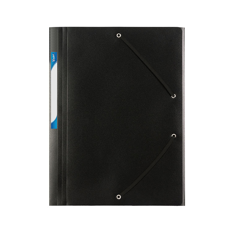 Elasticated 3 Flaps Folder with Spine Label, Opaque, PP A4,Elasticated ...