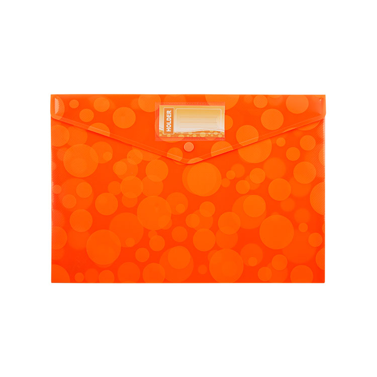 NEON Popper Wallets with button closure, PP A4, Foolscap,Document Wallets