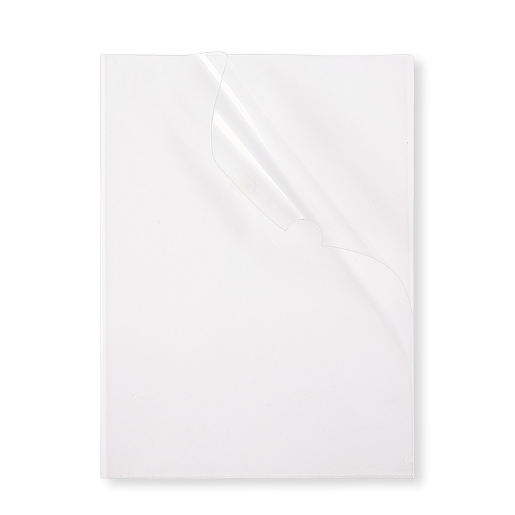 Cut Flush L Shaped Folder, Glass Clear, PP A4,Binder Pockets