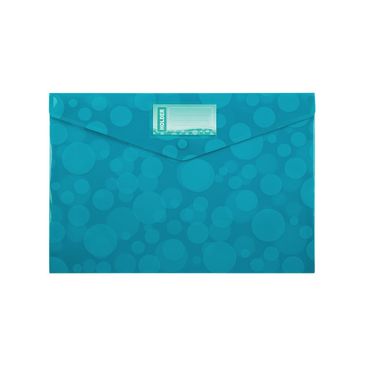NEON Popper Wallets with button closure, PP A4, Foolscap,Document Wallets