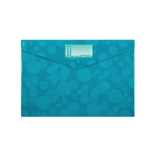NEON Popper Wallets with button closure, PP A4, Foolscap,Document Wallets