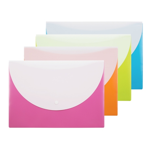 Poly Envelopes with Snap Button Closure, 2-Pocket, PP A4,Document Wallets