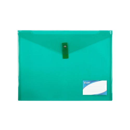 Clear File Bag with Strap Velcro Closure, 2-Pocket, Translucent, PP A4 ...