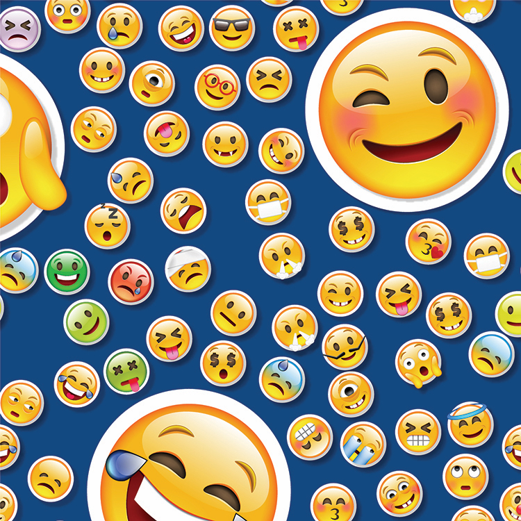 Self-adhesive Book Cover Emoji Faces