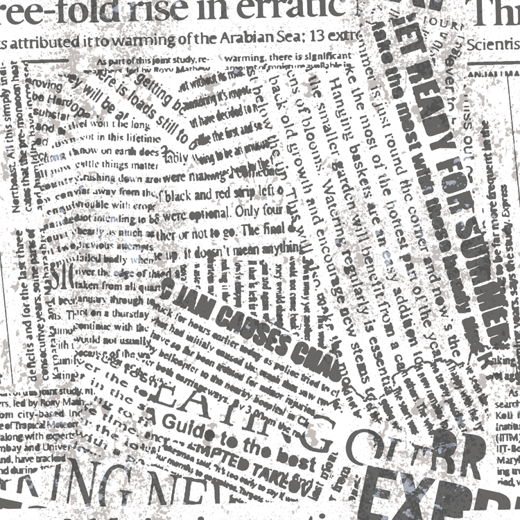 Self-adhesive Book Cover Retro Newspaper