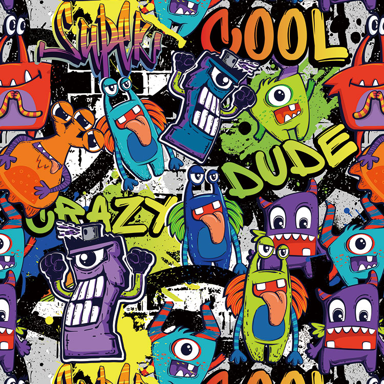 Self-adhesive Book Cover Graffiti