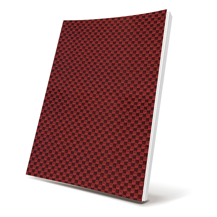 Metallic Self-adhesive Book Cover Red Checker