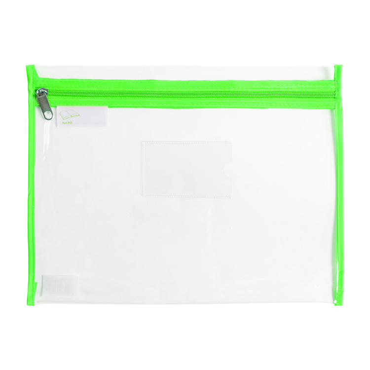 Zippered Document Wallets, Transparent, PVC A4,Document Wallets