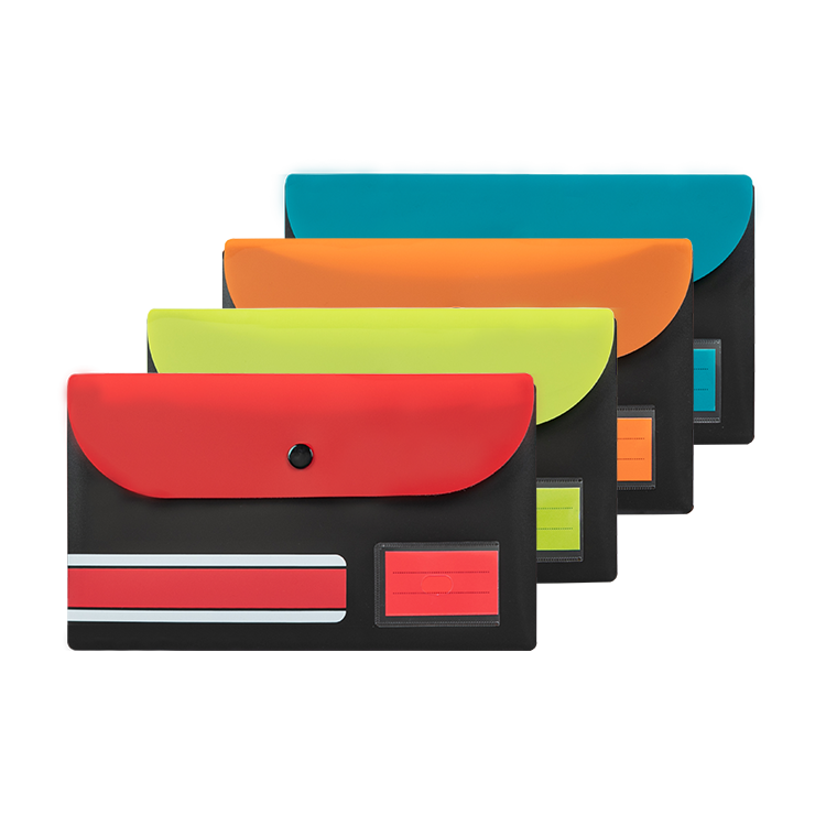 Two-Pocket Envelopes with Snap Closure, Check, Fusion