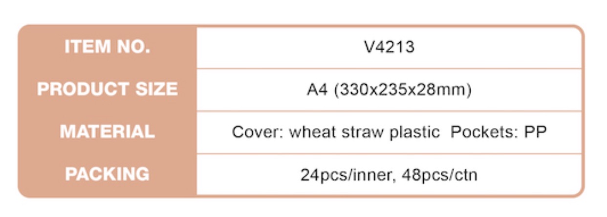 13-Pocket Expanding File, Wheat Straw Plastic,Wheat Straw Collection