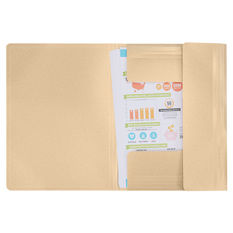 3-Flap Elasticated Folder, Wheat Straw Plastic,Wheat Straw Collection