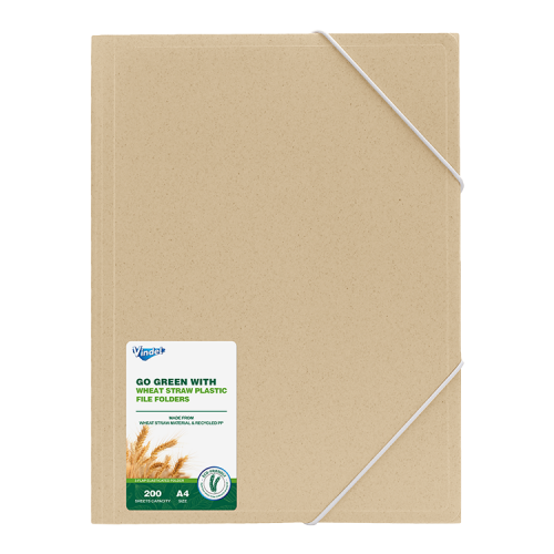 3-Flap Elasticated Folder, Wheat Straw Plastic,Wheat Straw Collection