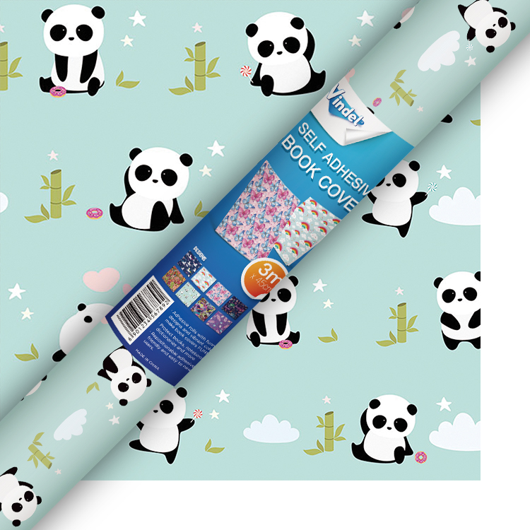Self-adhesive Book Cover Panda Bears