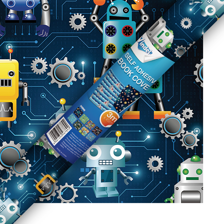 Self-adhesive Book Cover Robots